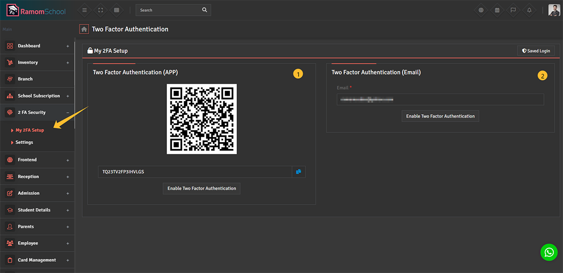 How to My 2FA Setup (APP)? - RamomCoder